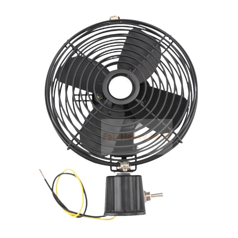 12V 6 Inch Cab Fan Air Circulating Fan for Excavator Loader Backhoe ...