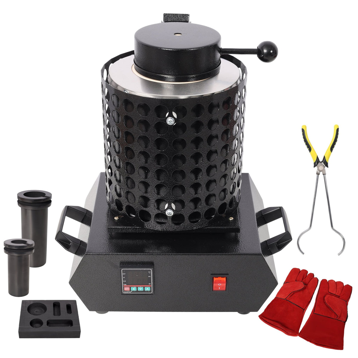 1+3 KG Electric Digital Smelting Furnace 1800W 1100 °C / 2012°F PID ...