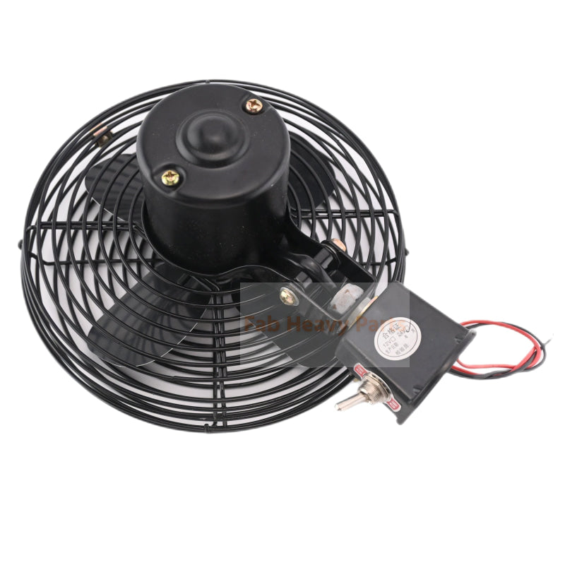 24V 8 Inch Cab Fan Air Circulating Fan for Excavator Loader Backhoe Tr ...