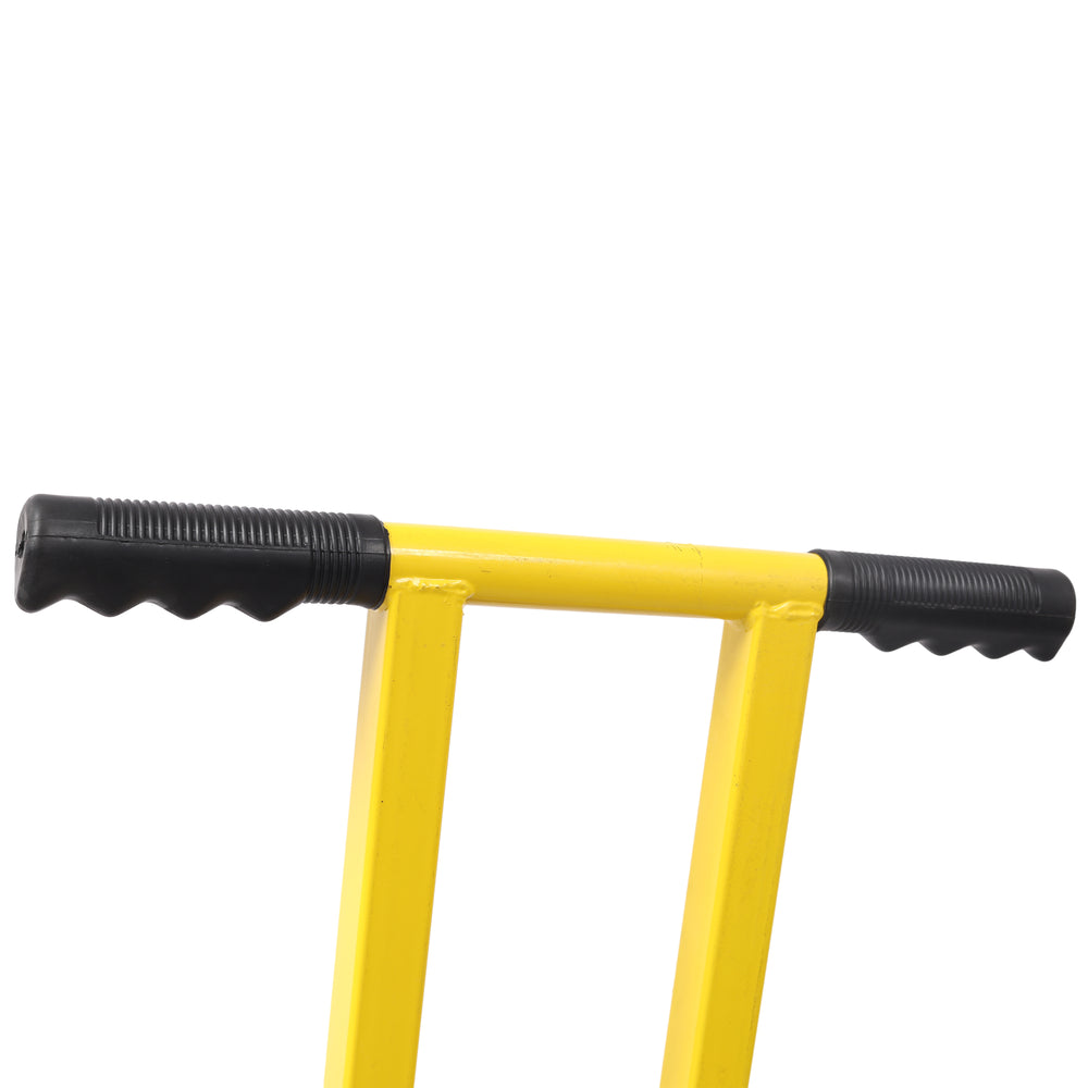 Dual Bar Snow Shovel with Wheels Snow Pusher Adjustable Handle & Blade ...