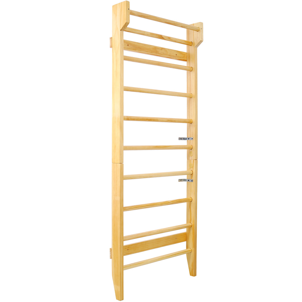 Gymnastics Wood Stall Bar Multi-use Swedish Ladder- Wall Mounted Pull ...