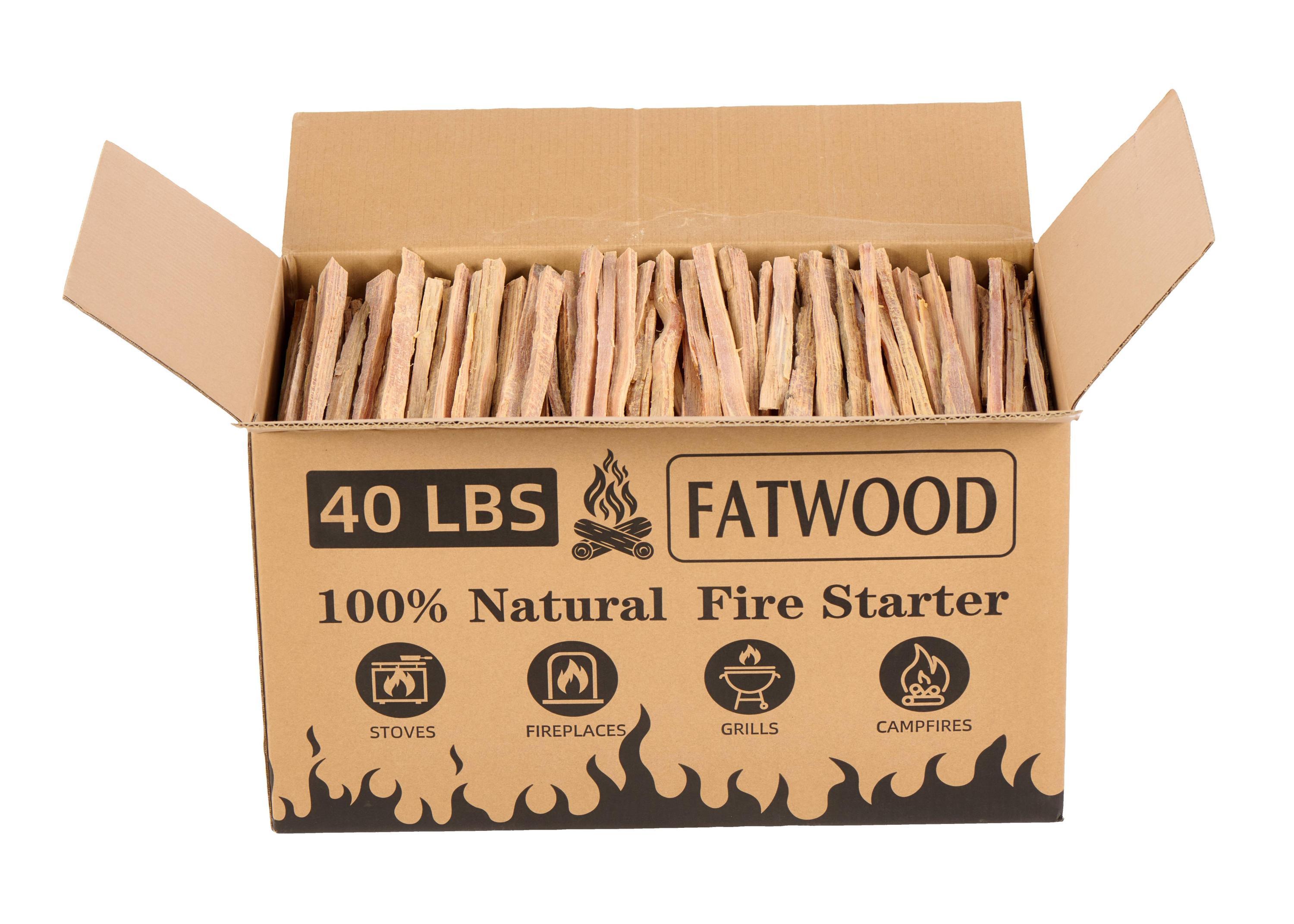 Charcoal Starter Fatwood Fire Starter Sticks - 100% Natural Pine ...