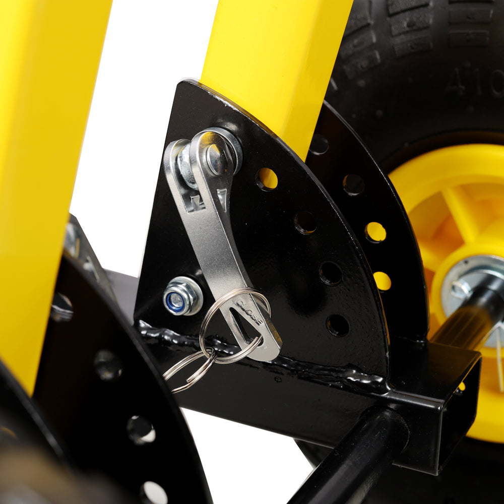 Dual Bar Snow Shovel with Wheels Snow Pusher Adjustable Handle & Blade ...