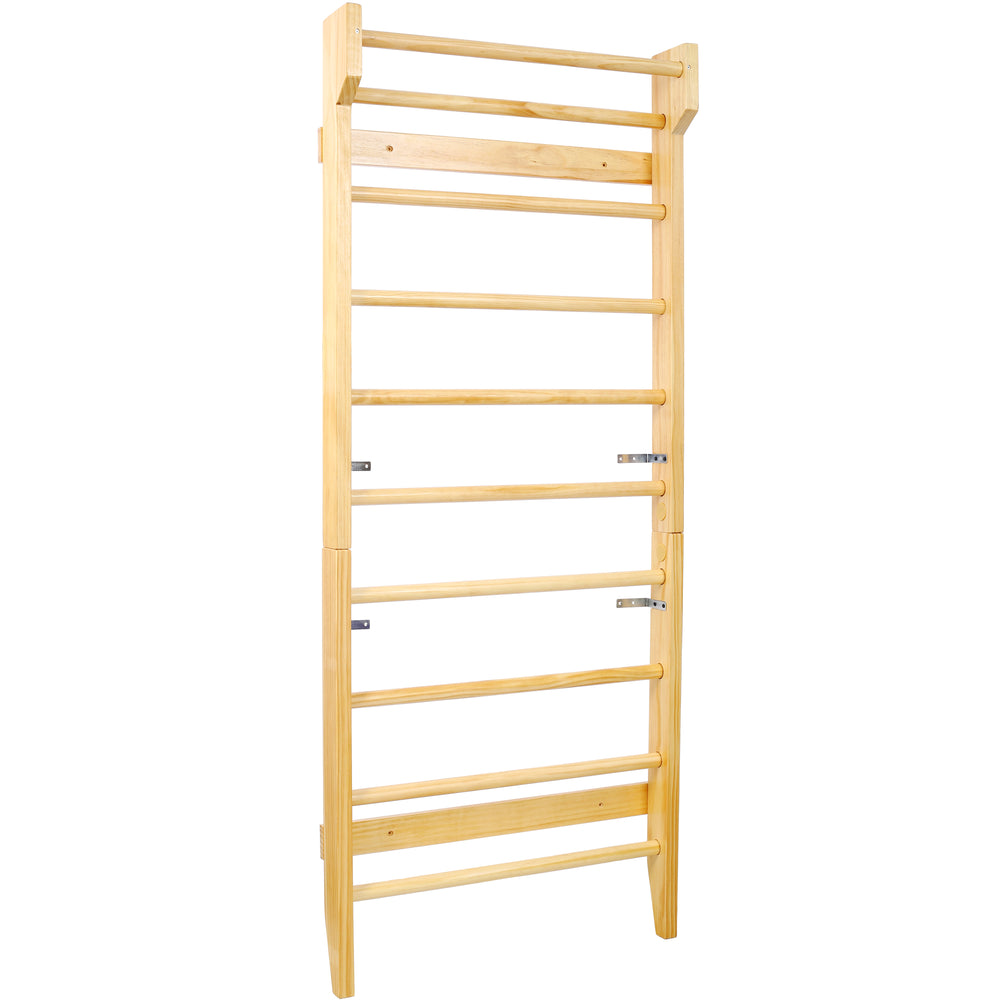 Gymnastics Wood Stall Bar Multi-use Swedish Ladder- Wall Mounted Pull ...