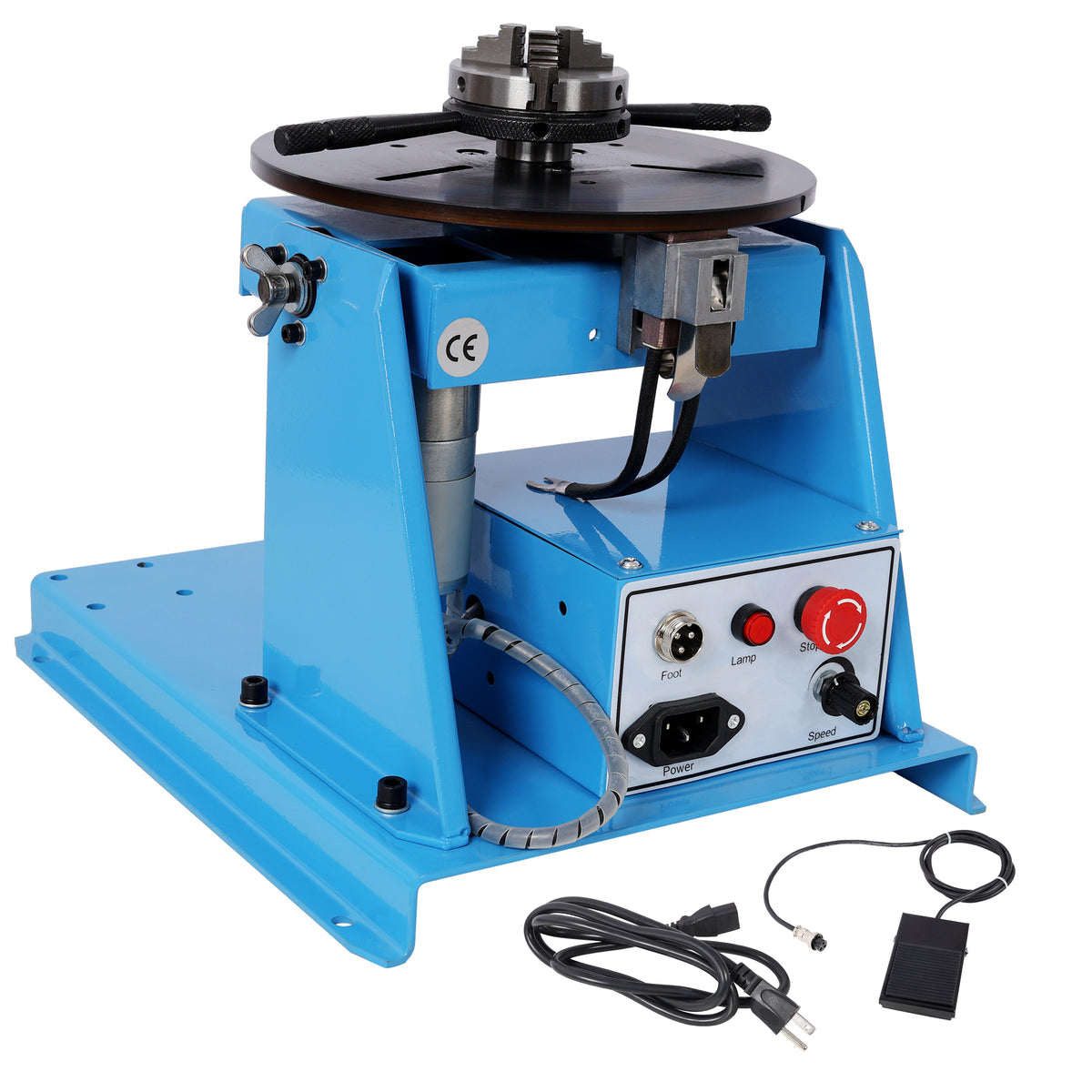 110V 20W 22Lbs Rotary Welding Positioner 0-90° Welding Positioning Tur ...