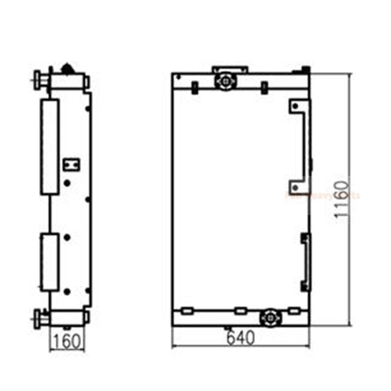 Hydraulic Oil Cooler 11Q8-41031 for Hyundai Excavator R290LC-9 – Fab ...