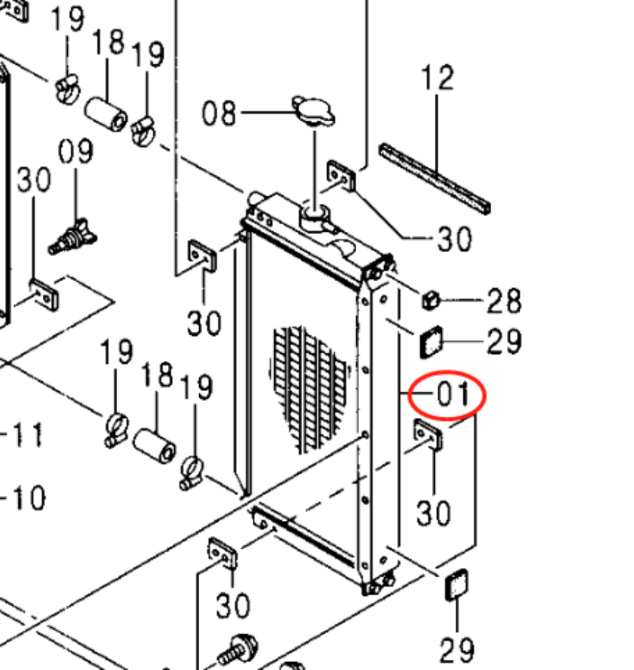 For Hitachi Excavator EX300-5 EX385USR Hydraulic Radiator Core Assembly ...
