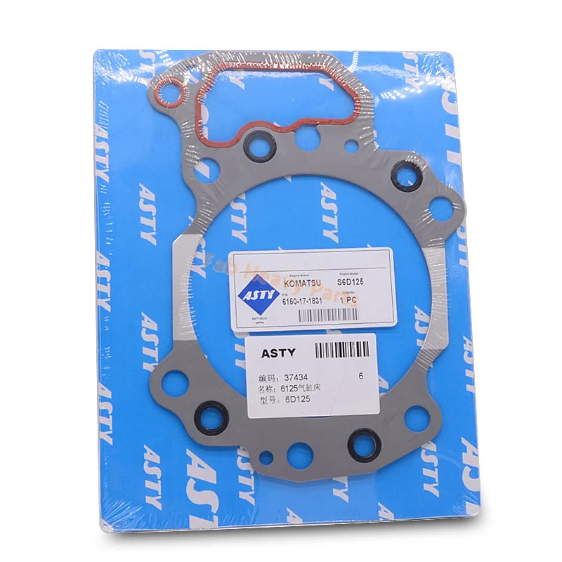 Cylinder Head Gasket 6150121810 6150-12-1810 Fit Komatsu 6D125 Engine ...