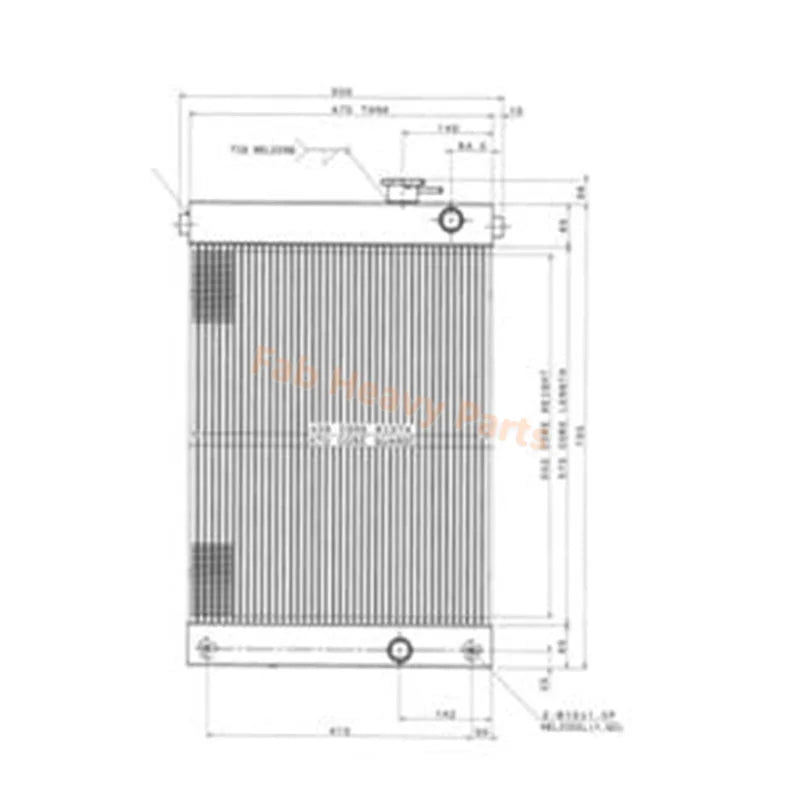 Hydraulic Radiator for Hyundai Excavator R555-7 - Fab Heavy Parts